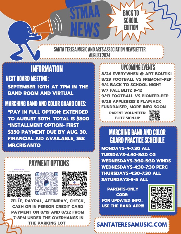 STMAA August newsletter – ST Music & Arts